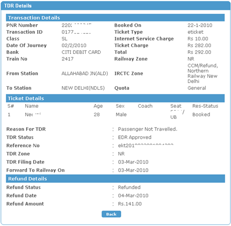 How to Check IRCTC TDR Status | TDR History